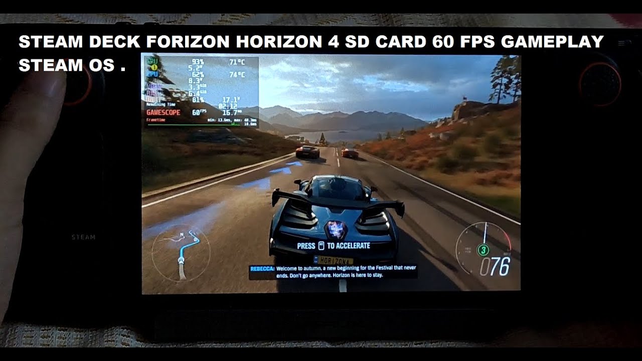 Steam Deck Forza Horizon 4 SD Card 60 FPS Gameplay Steam OS | A ...