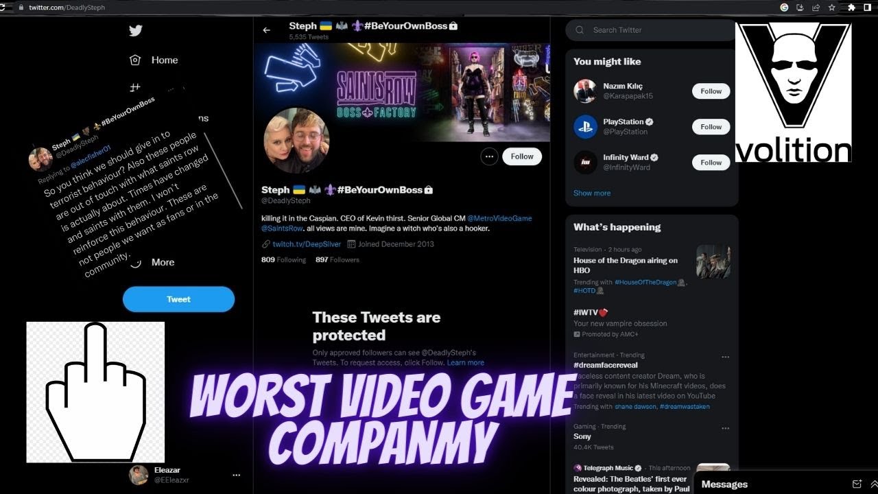 Why Volition is the WORST VIDEO GAME COMPANY! PART 2 - YouTube