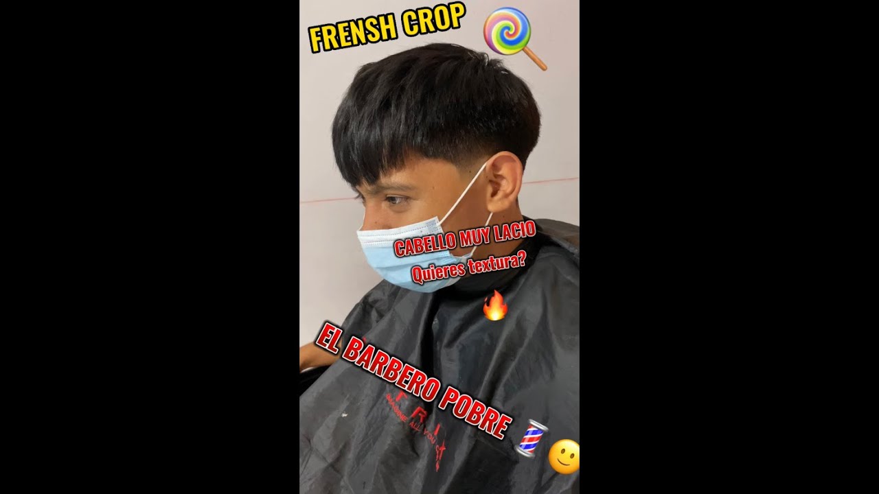 French crop largo en cabello lacio y rígido🦅💈 - YouTube