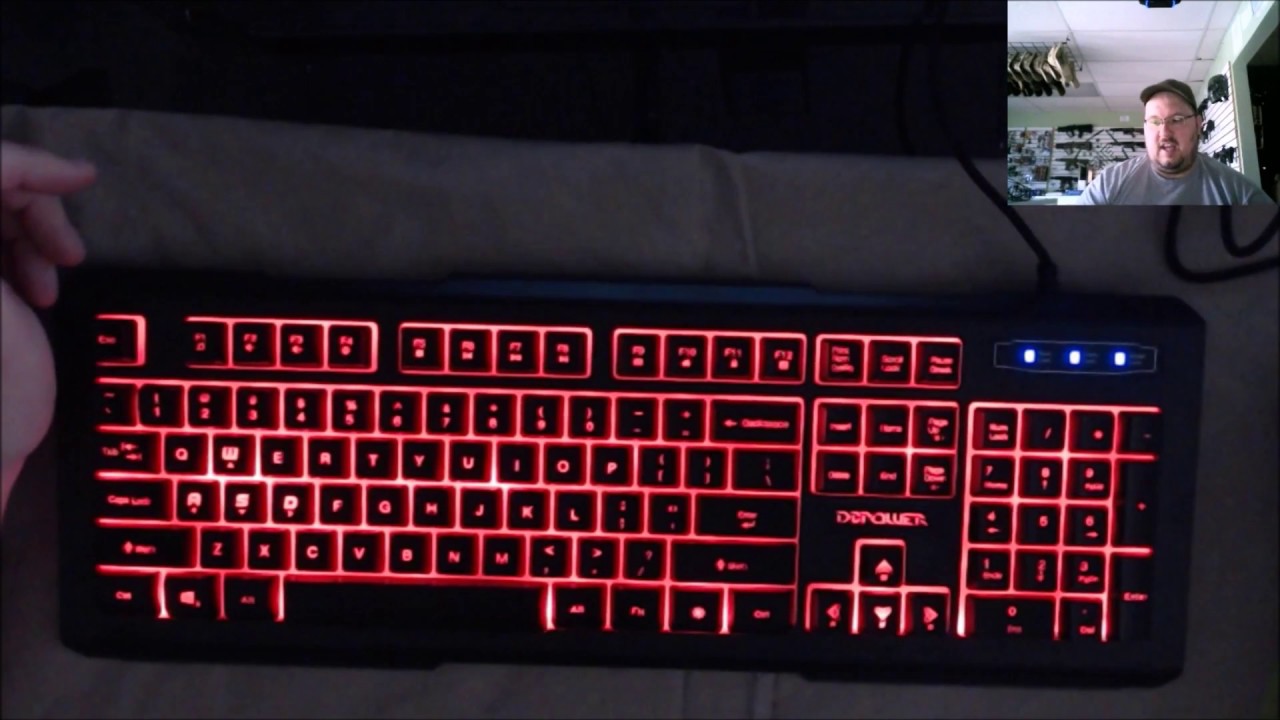 DBPOWER Gaming Keyboard 7 Colors Backlit Unboxing - YouTube