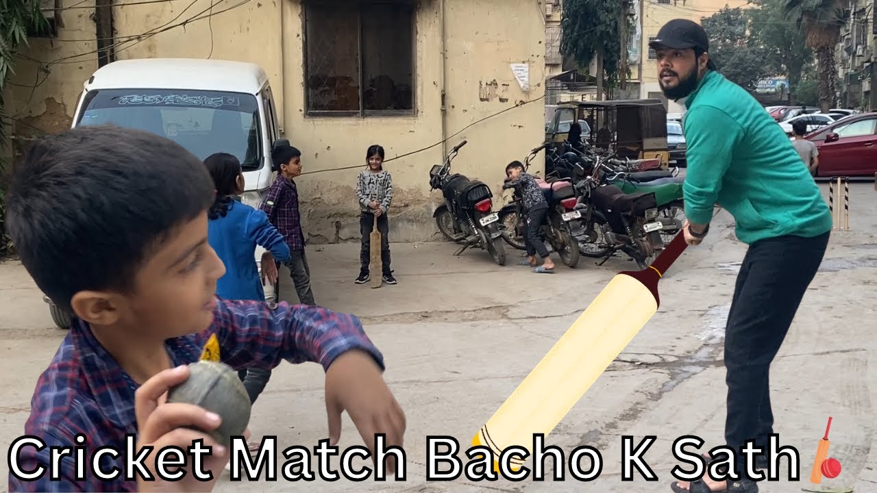 Cricket Match Bacho K Sath khela🏏|Celebrated Birthday🎂||FarhanKhanFK ...