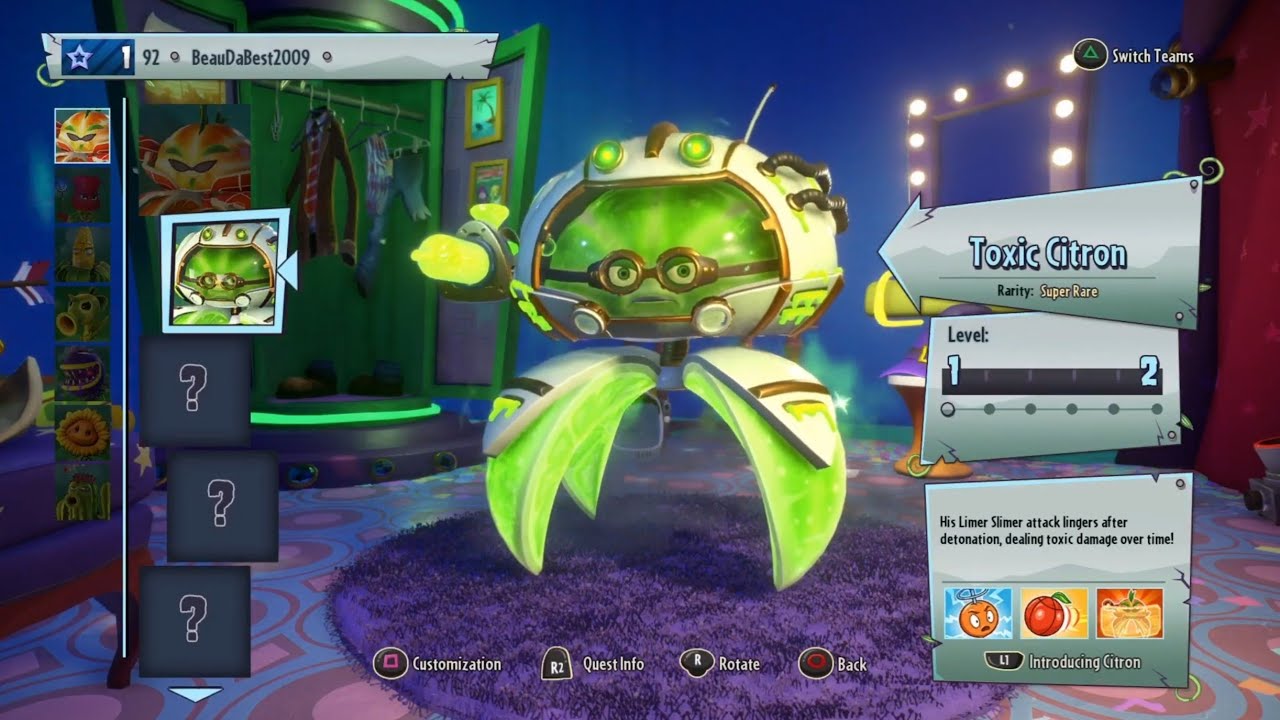 TOXIC CITRON Gameplay Plants vs Zombies GW2 - YouTube