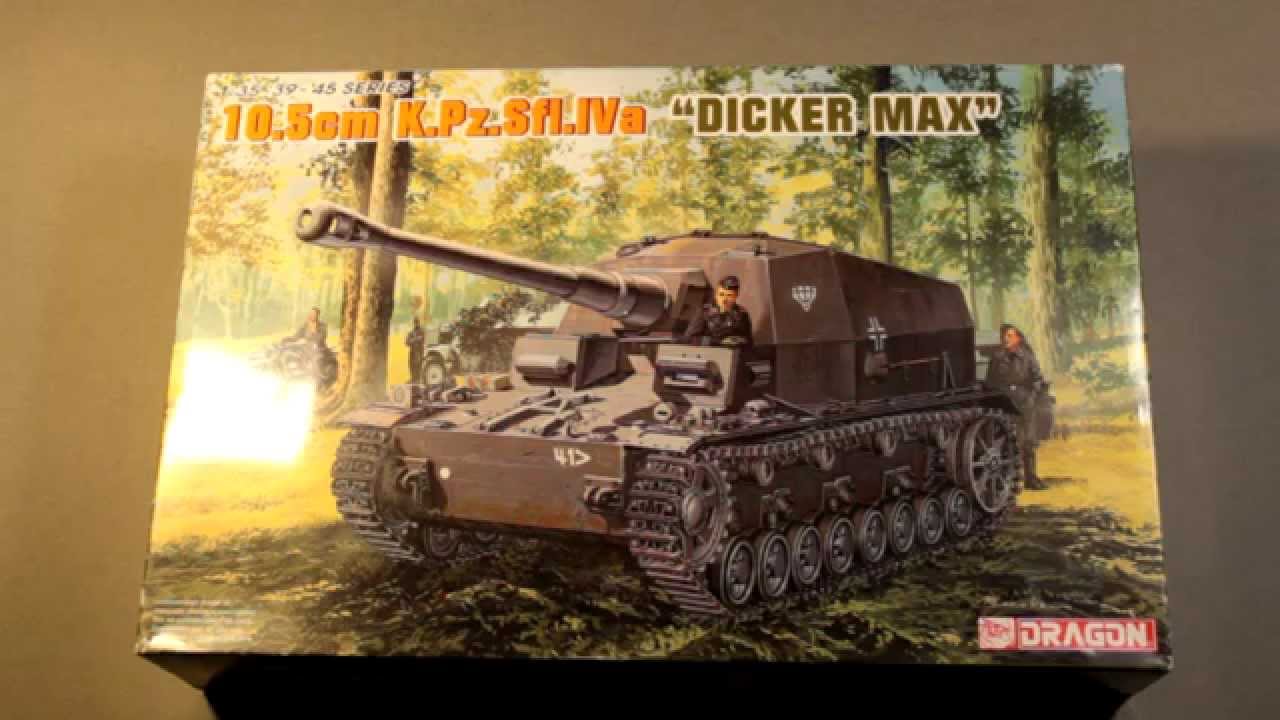 Обзор модели 10.5cm K.Pz.Sfl.IVa "DICKER MAX" от Dragon - YouTube