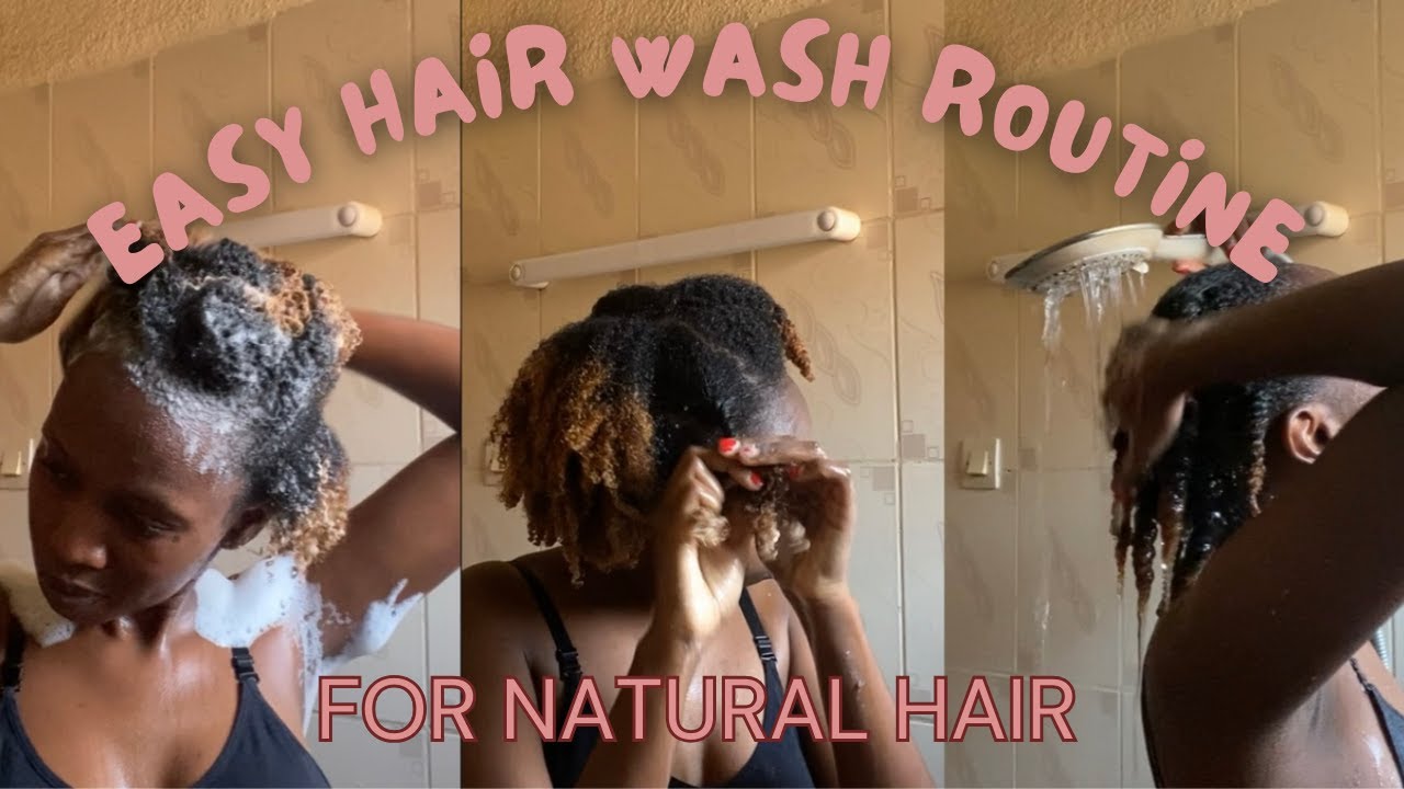 Easy Natural Hair Wash Routine For Healthy Hair - YouTube