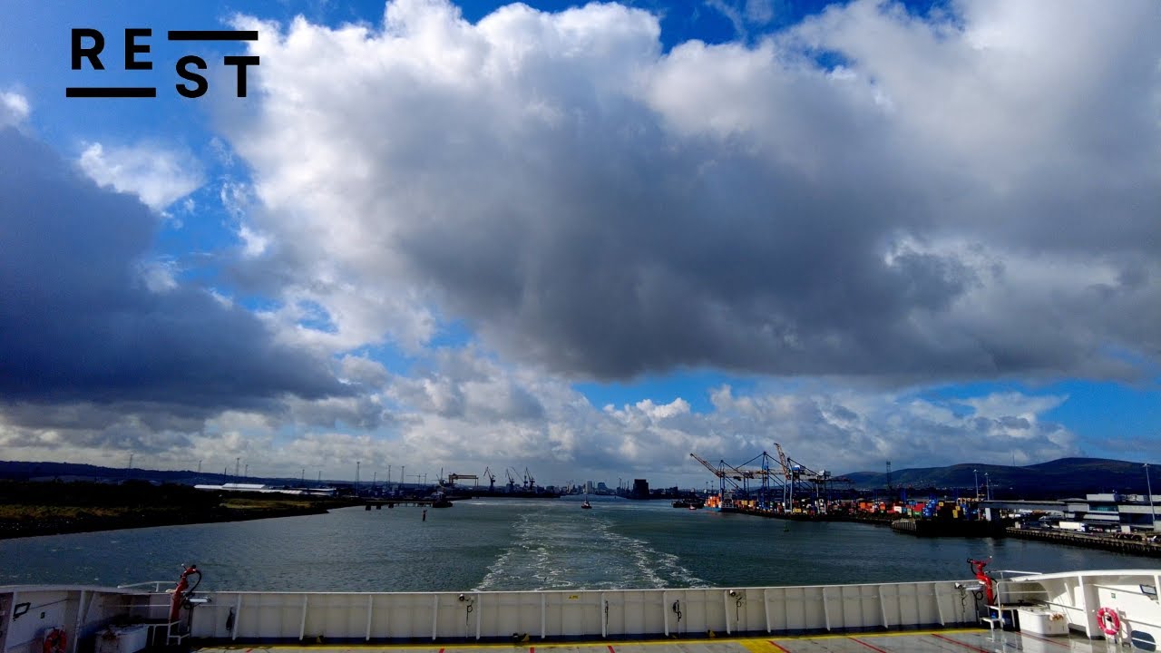 Belfast Port - Irish Sea 4K - YouTube