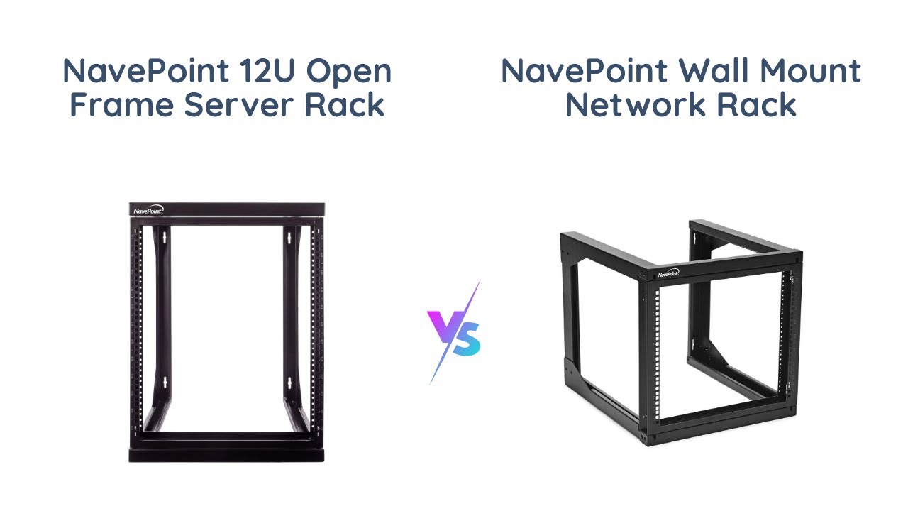 NavePoint 12U vs 9U Open Frame Server Rack Comparison - YouTube