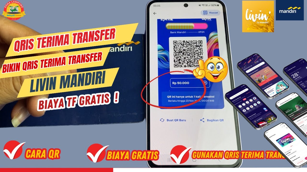 Cara Membuat QRIS di Livin Mandiri I Menggunakan Qris Terima Transfer ...