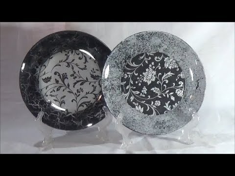 DIY napkin reverse decoupage and crackles/Αντίστροφο ντεκουπάζ ...
