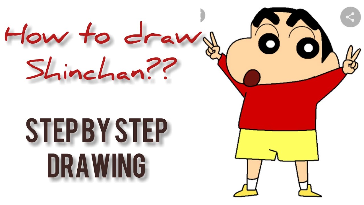 How to draw ShinChan?? Simple drawing method - YouTube