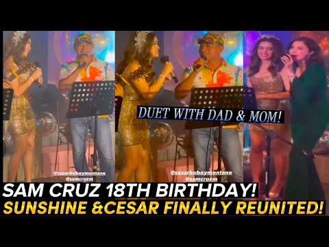 🎯TRENDING!Sam Cruz 18th Birthday I Duet with Dad Cesar Montano and Mom ...