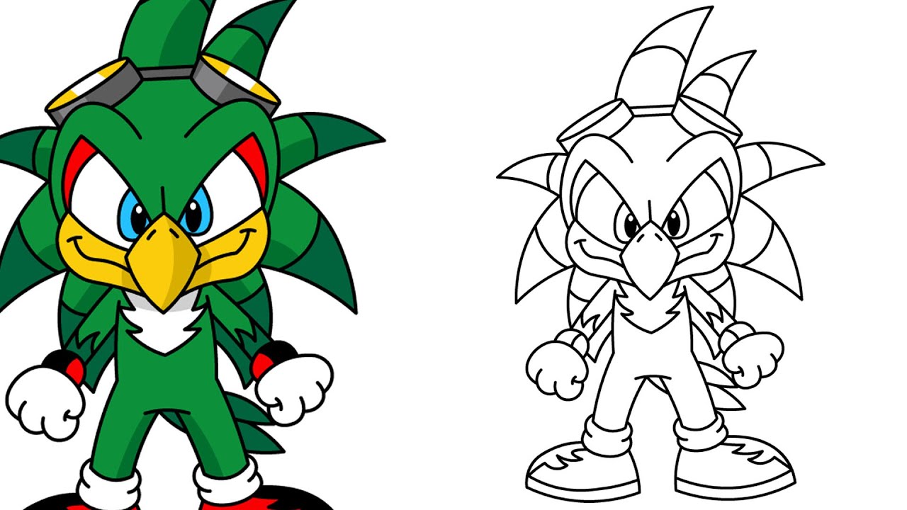 How to DRAW JET the HAWK - Sonic the Hedgehog - YouTube