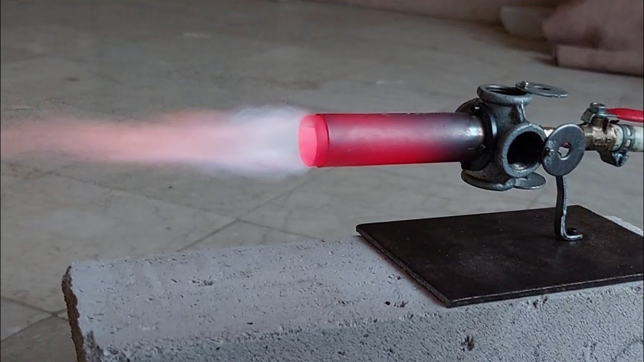 How to make a standing gas burner with a top burner - DIY super gas ...