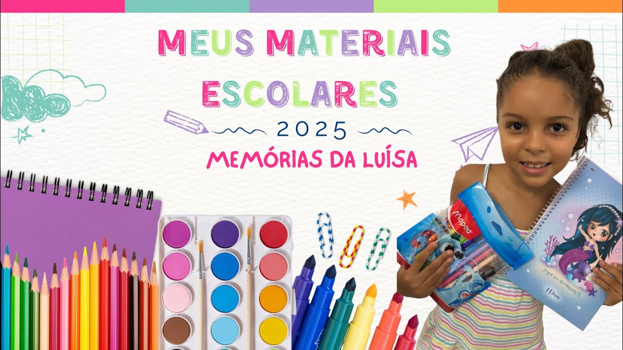Meus materiais escolares 2025 - Memórias da Luísa 💜 - YouTube
