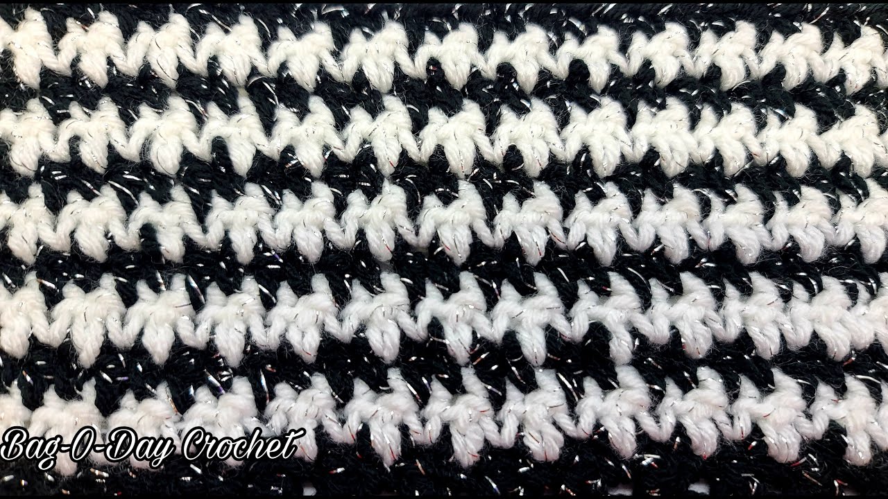 Easy Crochet Houndstooth Stitch For Beginners/Free Tutorials Using Houndstooth Stitch Bag O Day ...