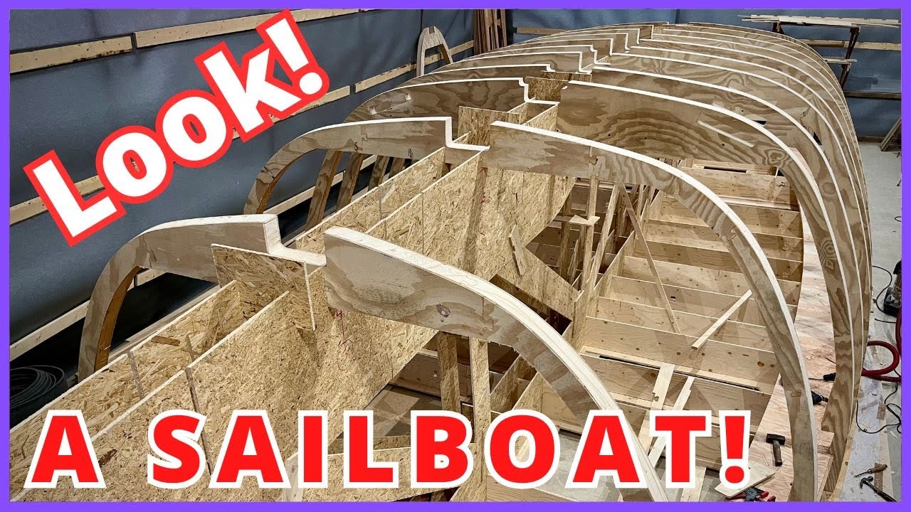 Stem goes in! 🤩 - ⛵️ Building 50ft Sailboat - ep79 Project SeaCamel ...