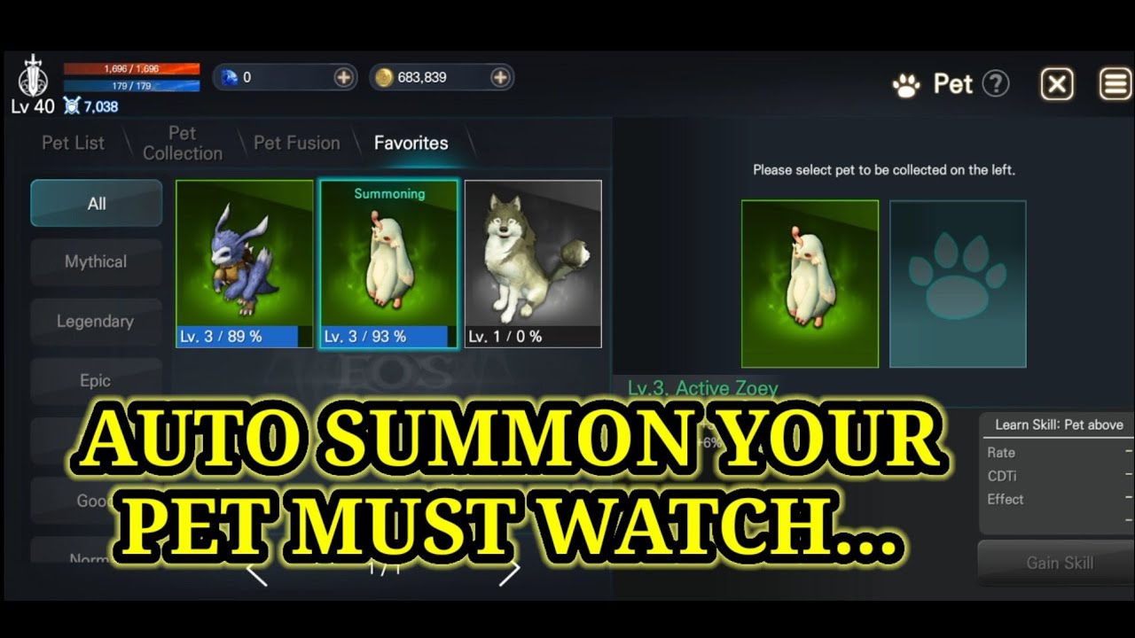 EOS RED SEA SERVER | HOW TO USE AND AUTO SUMMON YOUR PET | PLEASE ...