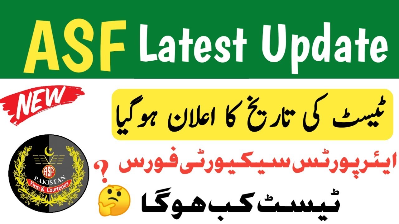ASF New Update 2021 | ASF Written Test Date 2021 - YouTube