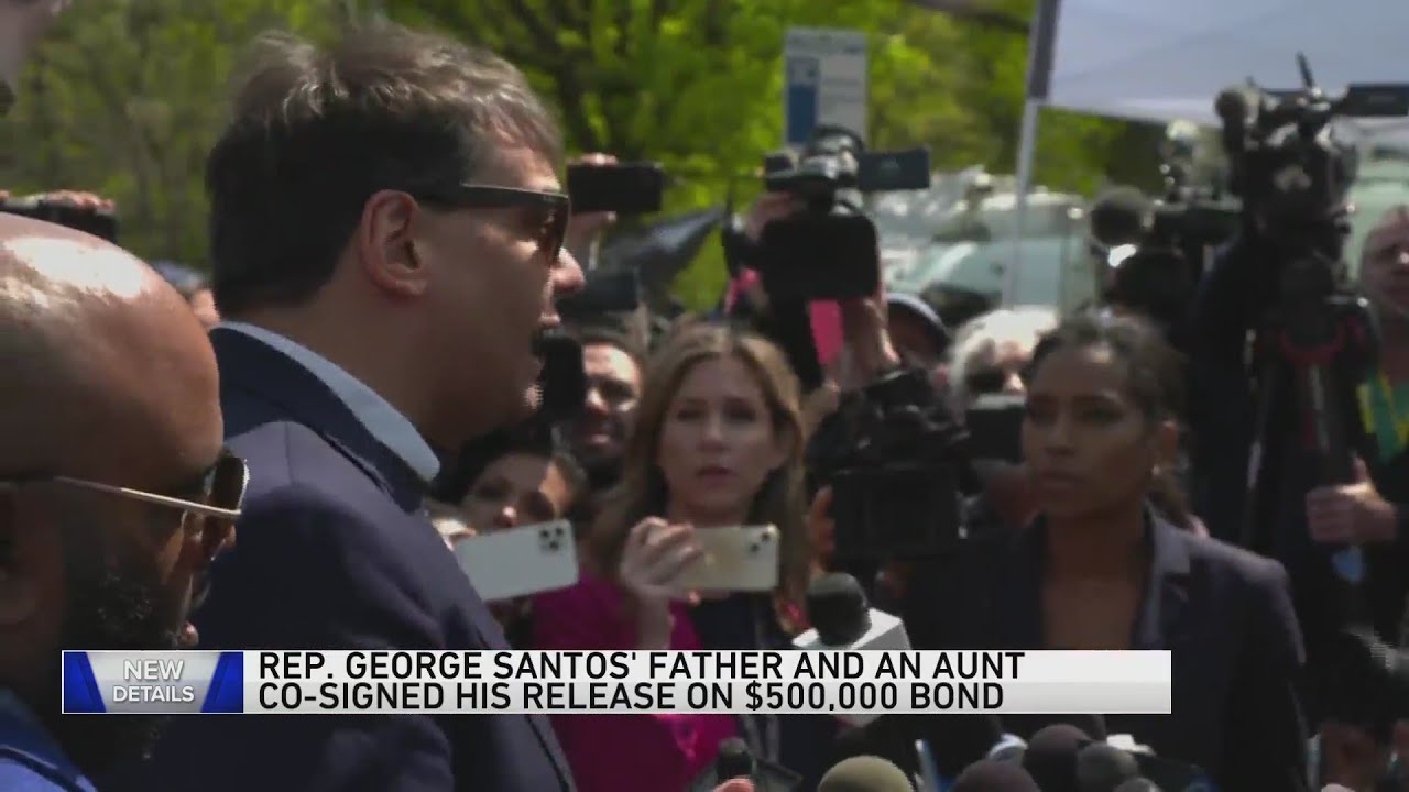 Rep. George Santos' aunt and dad signed his bail bond to keep him out ...