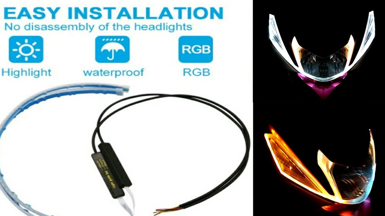 Easy Installation Strip LED Light for Mio i 125 - YouTube