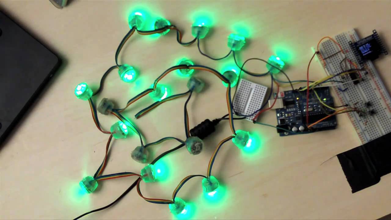 RGB LED Pixels and OLED Display - YouTube