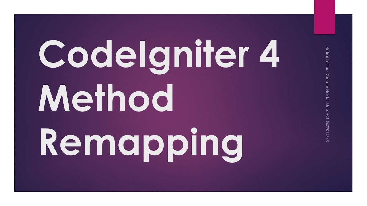 #03 Method Remapping in CodeIgniter 4 | Hindi #codeigniter4 #ci4 - YouTube