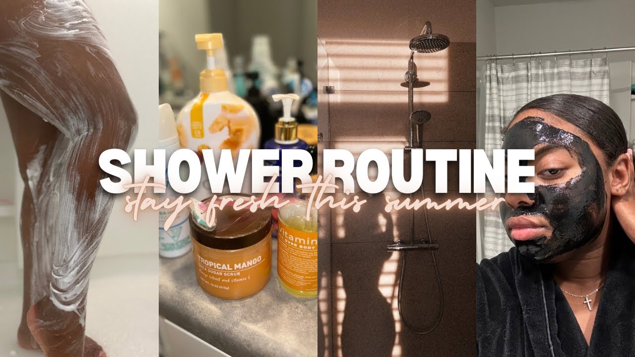 My EVERYTHING SHOWER ROUTINE + girl talk | Staying Fresh This Summer 🚿🧼 ...
