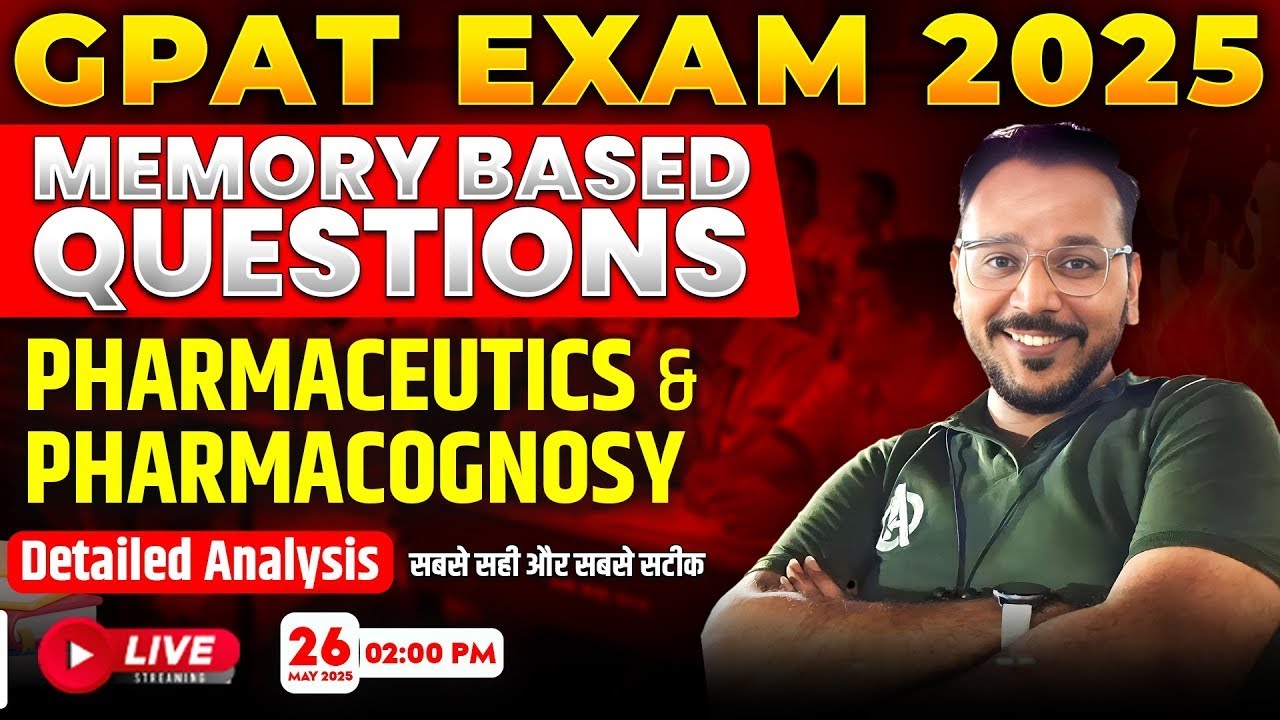 GPAT Memory Based Questions 2025 | GPAT Exam 2025 Paper Solution ...