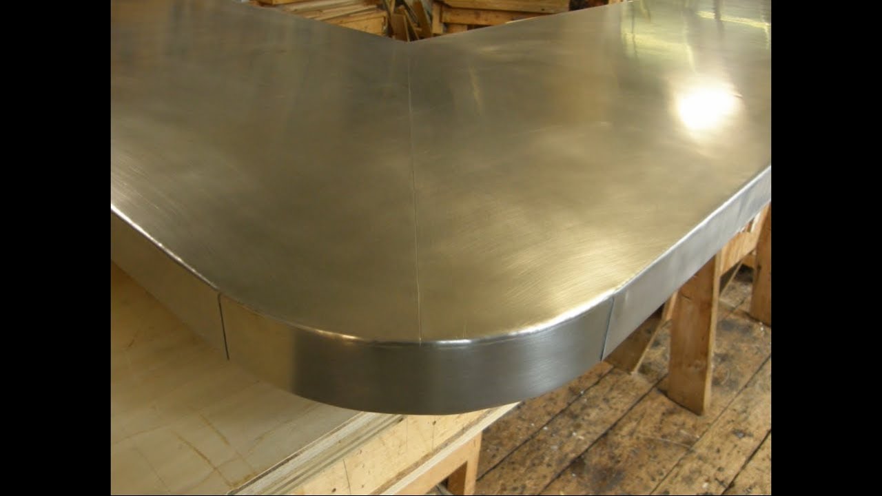 Big Zinc L Counter - Miter Seam with Corner Radius Bend - YouTube