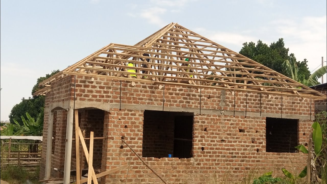 Roofing of Residential 3 Bedroom House #Part.2 #kitchen,livingroom ...