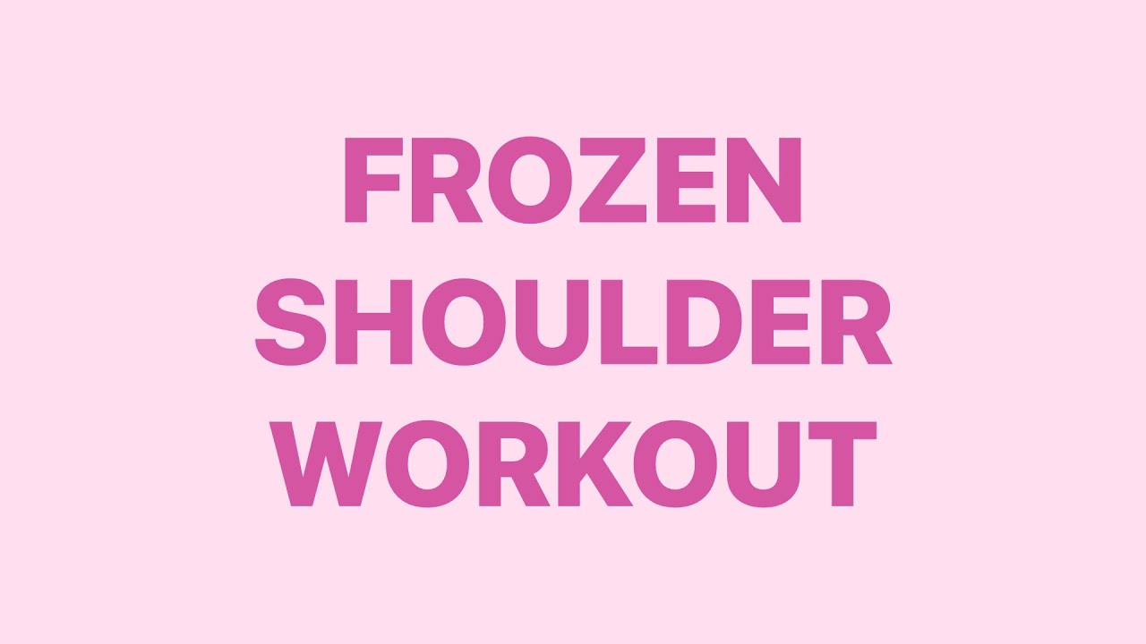 3MIN FROZEN SHOULDER WORKOUT//6 EXERCISES FOR FROZEN SHOULDER//SHOULDER ...