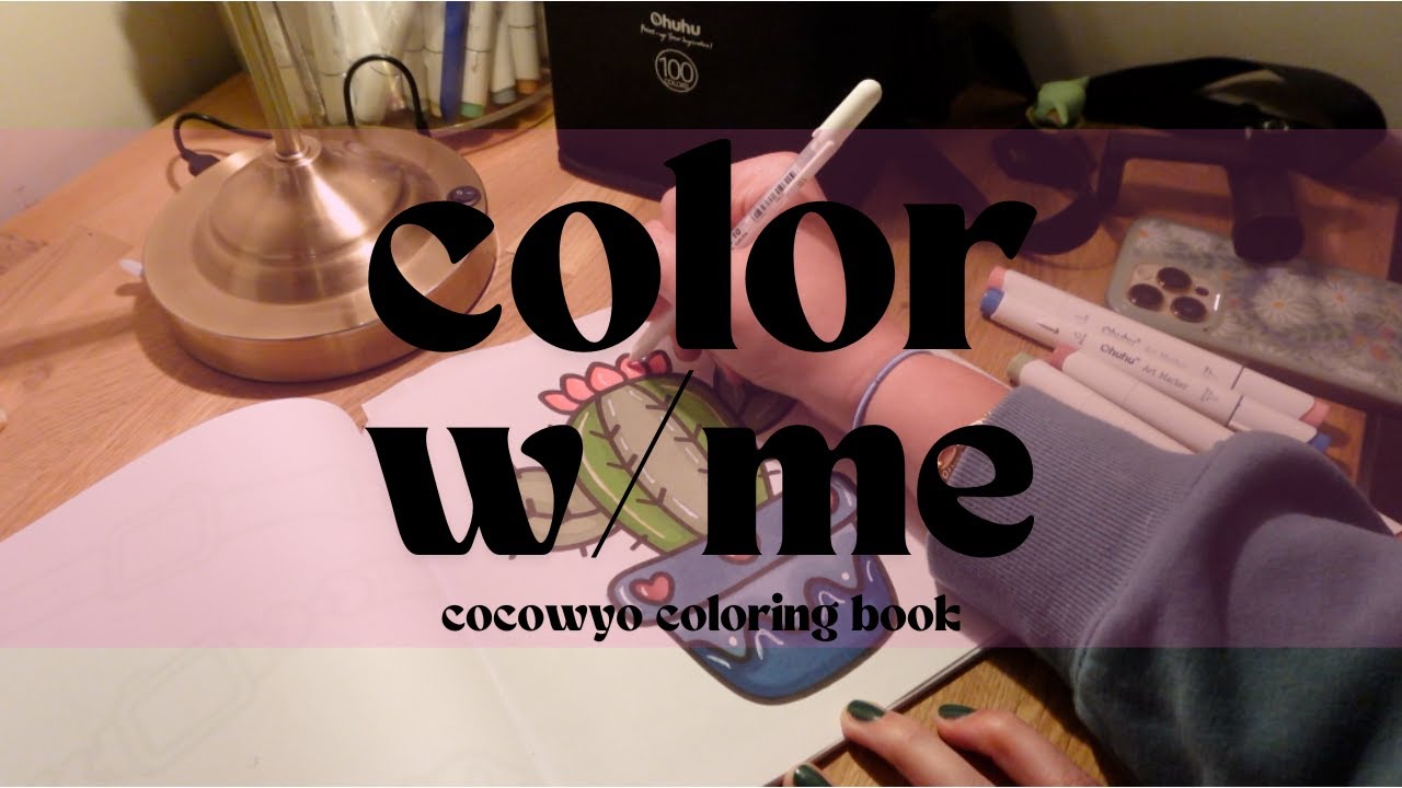 my first color with me!! cocowyo coloring book - YouTube