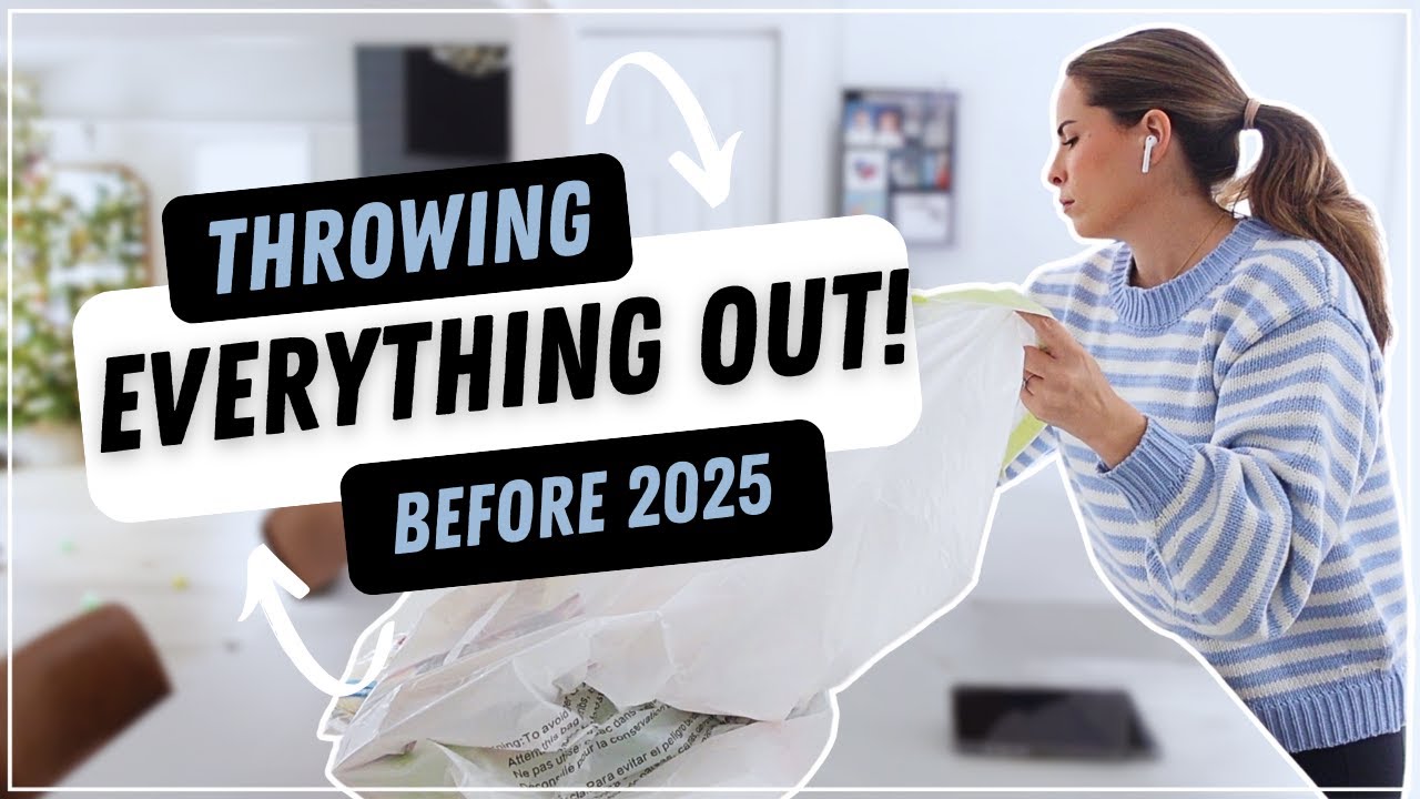 THROWING EVERYTHING OUT IN 2024 / Decluttering, Organizing, & Cleaning ...