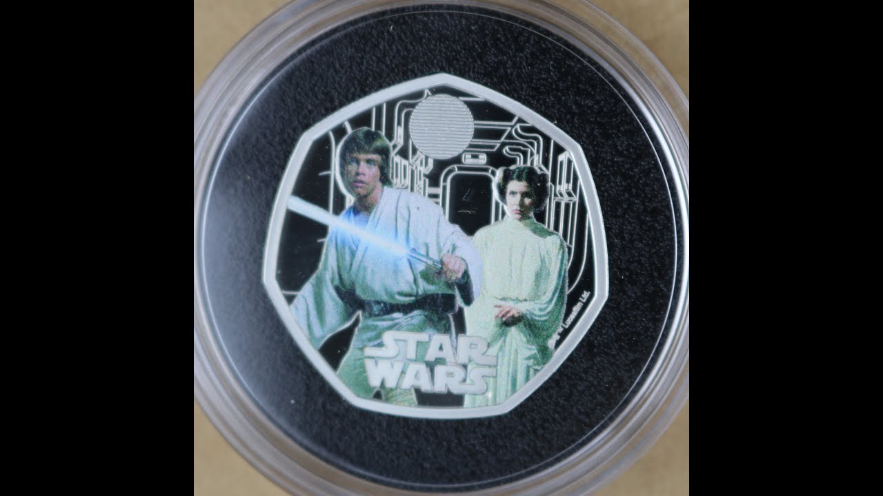 A stunning coin.! 50p Silver Proof Star Wars 3rd coin - YouTube