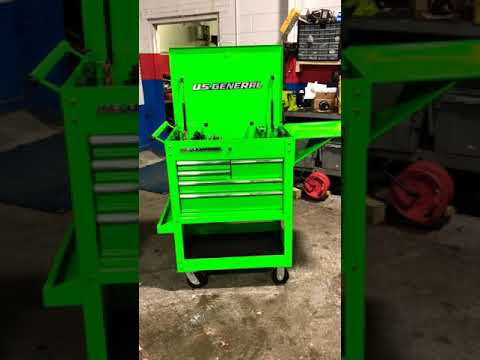 US General Harbor Freight tool cart review/tour - YouTube