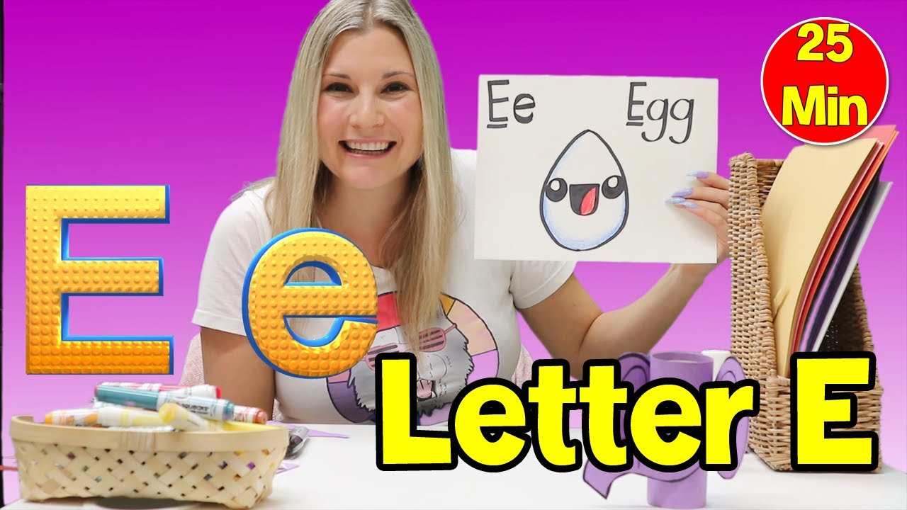 Preschool Learning Arts & Crafts, 'Letter E' - Drawing, Writing, Art ...
