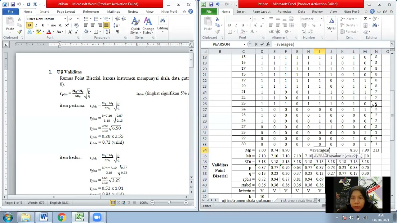 Cara Mudah Menghitung Validitas Instrumen (Point Biserial dan Product ...