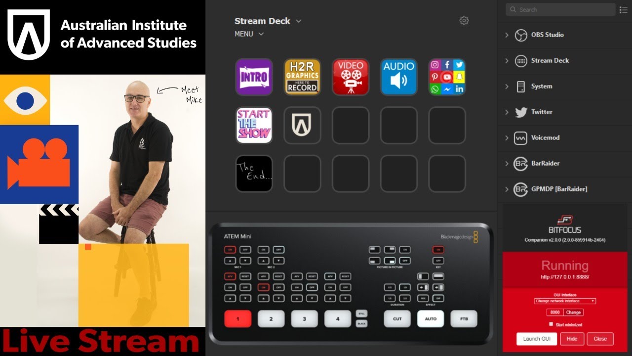 ATEM Mini Pro + Elgato Stream Deck 2.0 - YouTube