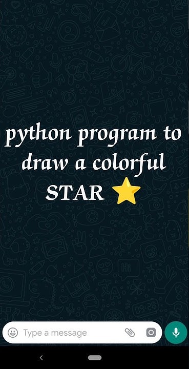 python program to draw a colorful STAR #python code - YouTube