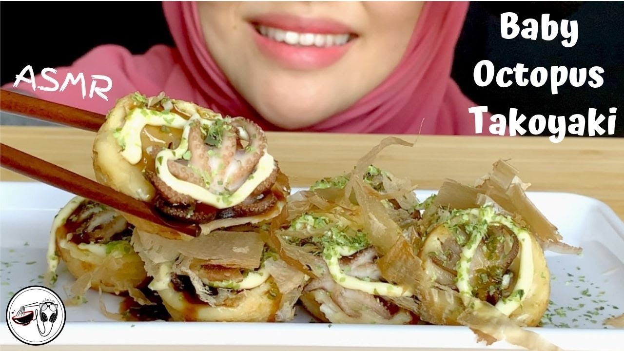 ASMR BABY OCTOPUS Takoyaki | Eating Sounds | No Talking - YouTube