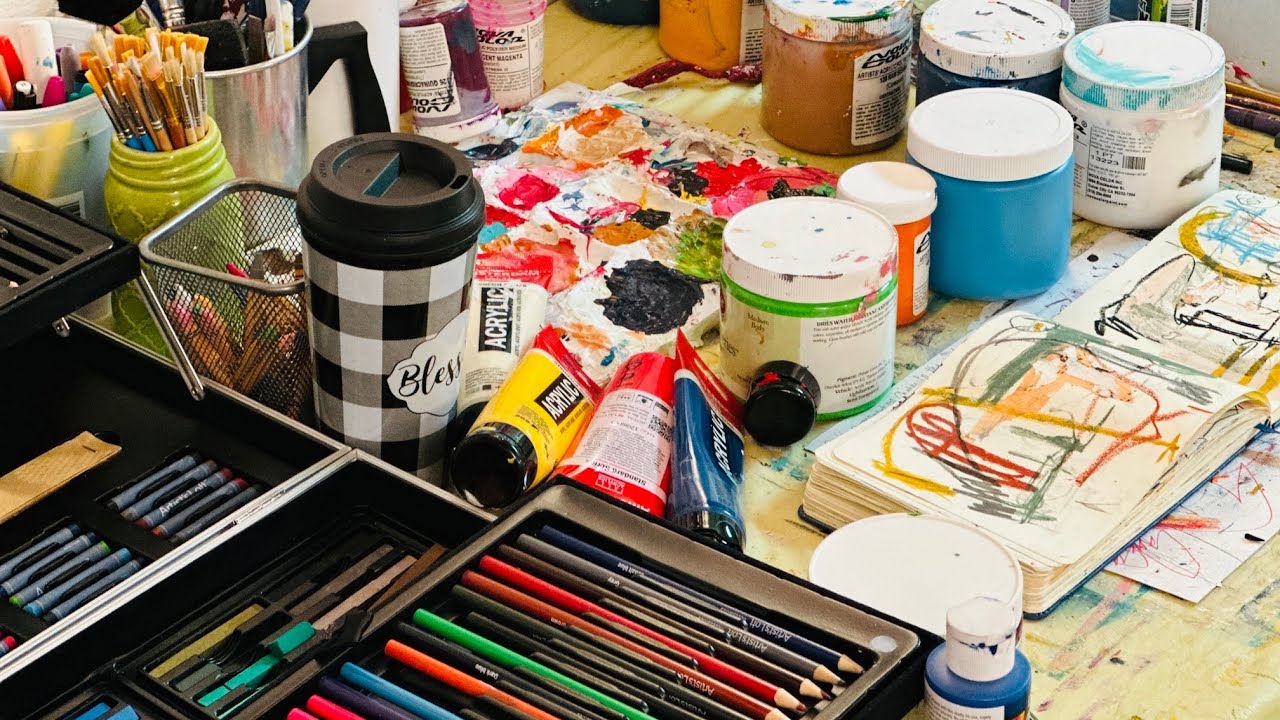 Abstract Mark Making Sketchbook Series #3 - YouTube