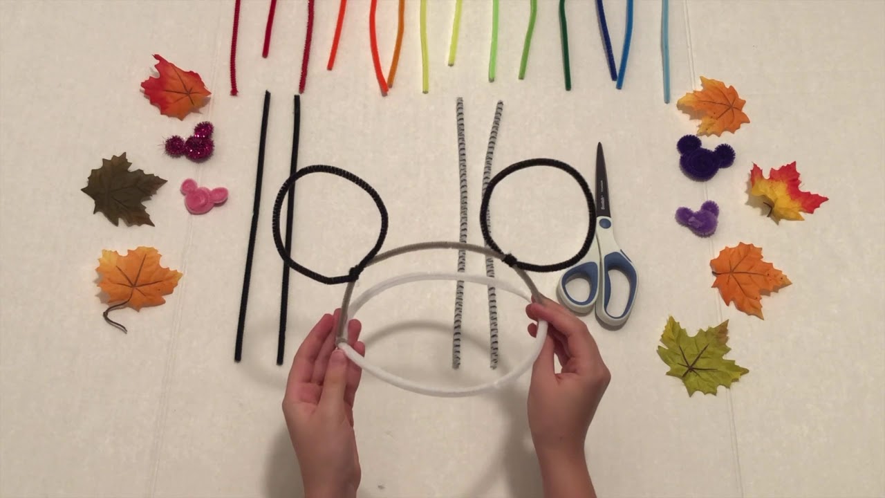 Jack Skellington Pipe Cleaner Mickey Ears - YouTube