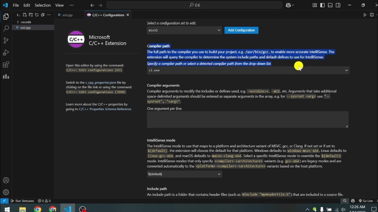 Fix error #include errors detected.C/C++(1696)cannot open source file ...