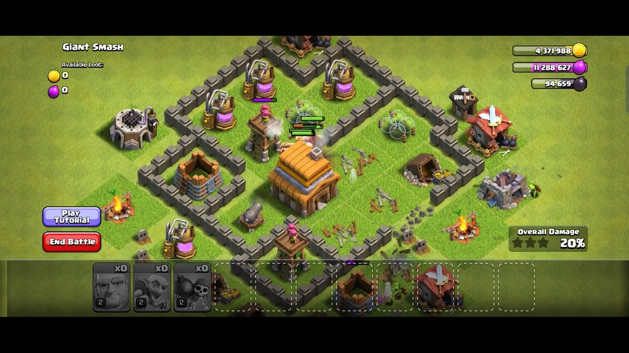 How to clear Giant Smash in coc beginner step by step tutorial|| New ...