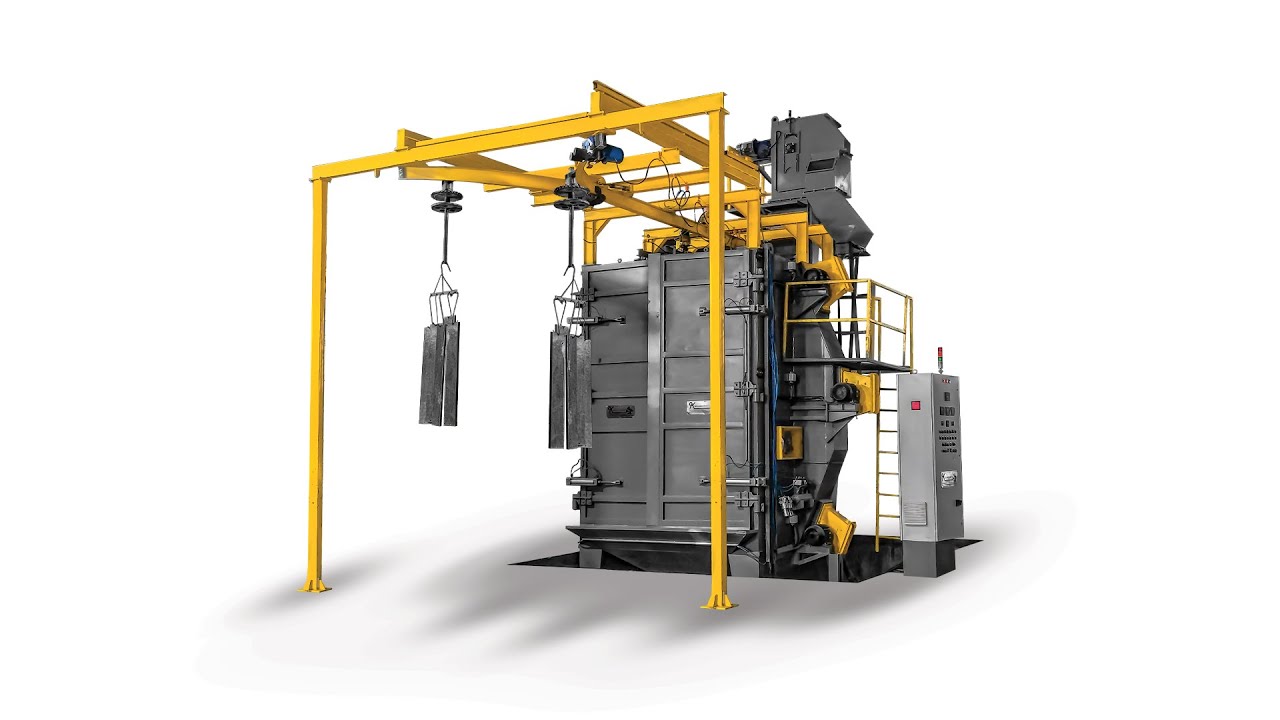 Y - HANGER SHOT BLASTING MACHINE - YouTube
