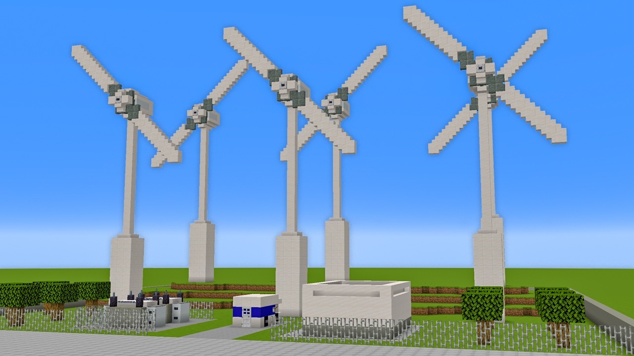 How To Make a Wind Farm In Minecraft | City Tutorial - YouTube