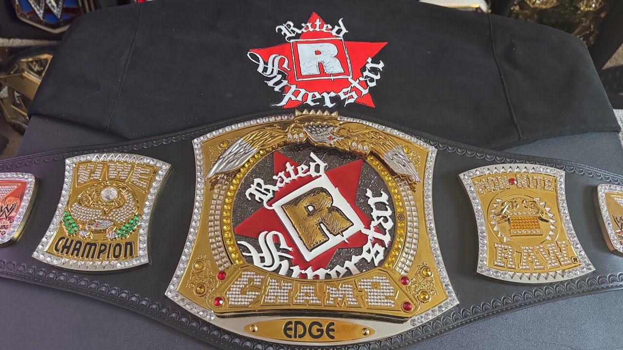 SUPER RARE WWE RATED R CHAMPIONSHIP REPLICA BELT FIND AND REVIEW - YouTube