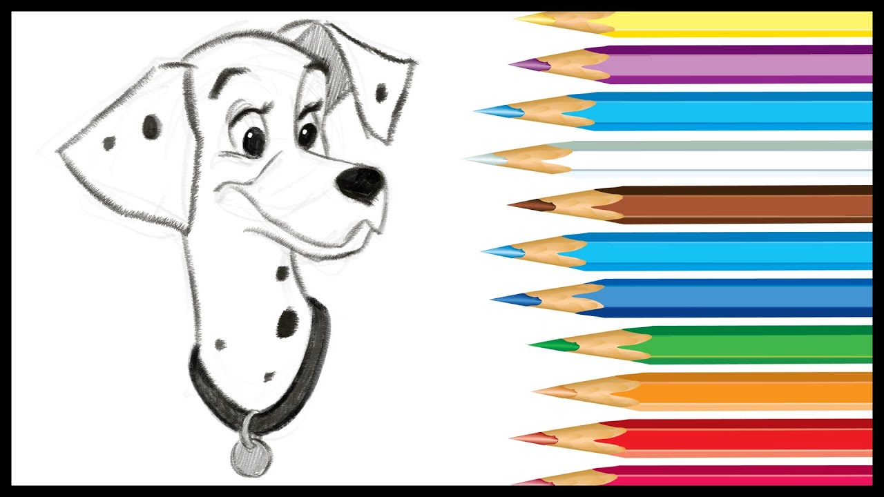 How to draw PEGGY from ONE HUNDRED AND ONE DALMATIANS ️ - YouTube