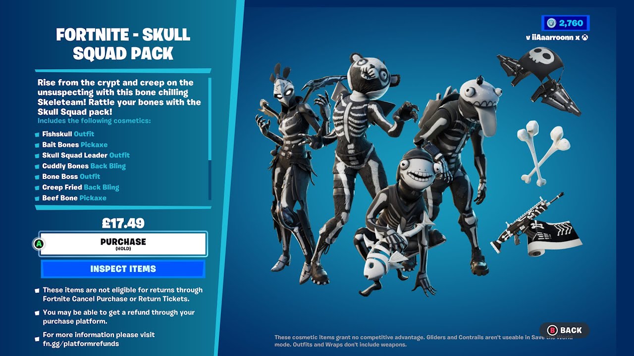 Fortnite - SKULL SQUAD PACK RETURNS! - YouTube