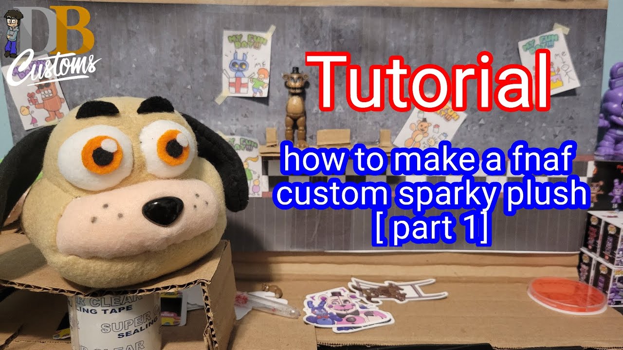 tutorial how to make a fnaf custom sparky plush { part 1 } - YouTube