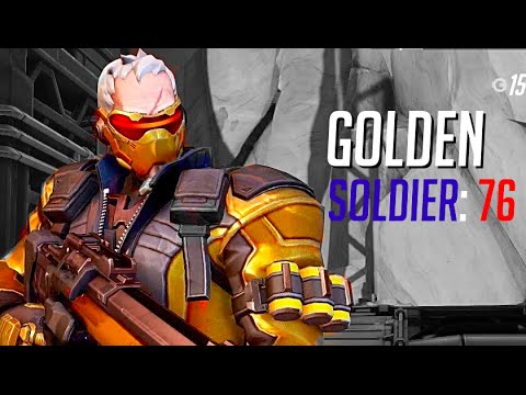 GOLDEN SOLDIER: 76 SKIN GAMEPLAY - Overwatch - YouTube